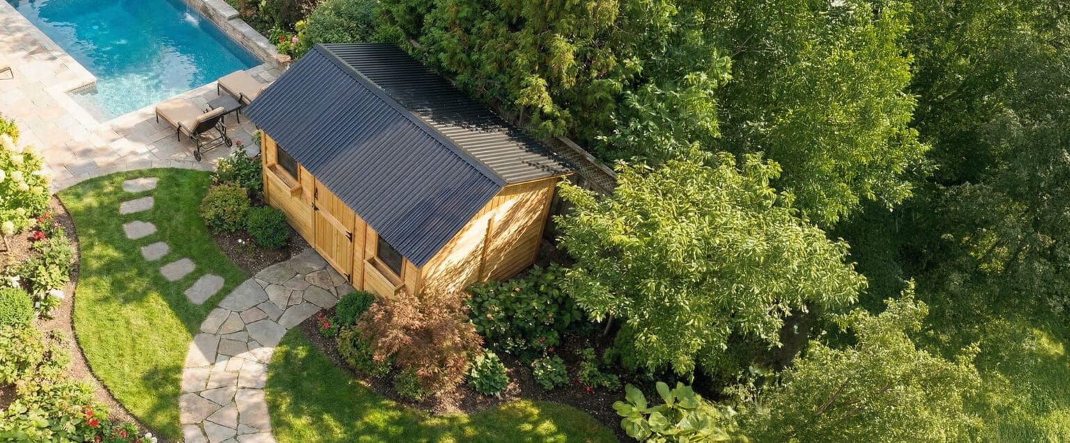 12×8 Western Red Cedar Cabana Shed – Single Dutch Door
