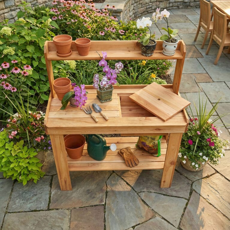 What to Look for in a Potting Bench - Outdoor Living Today