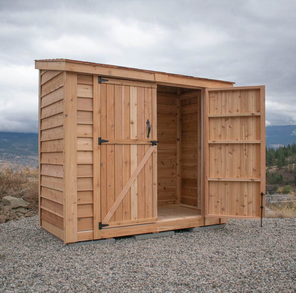 Maximize Space with Cedar SpaceSaver Lean-To Shed