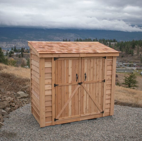Maximize Space with Cedar SpaceSaver Lean-To Shed