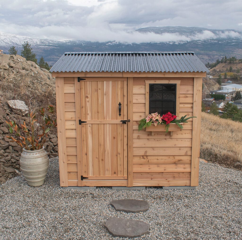 8×4 Cedar Shed – SpaceSaver Single Door Lean-To Storage Kit