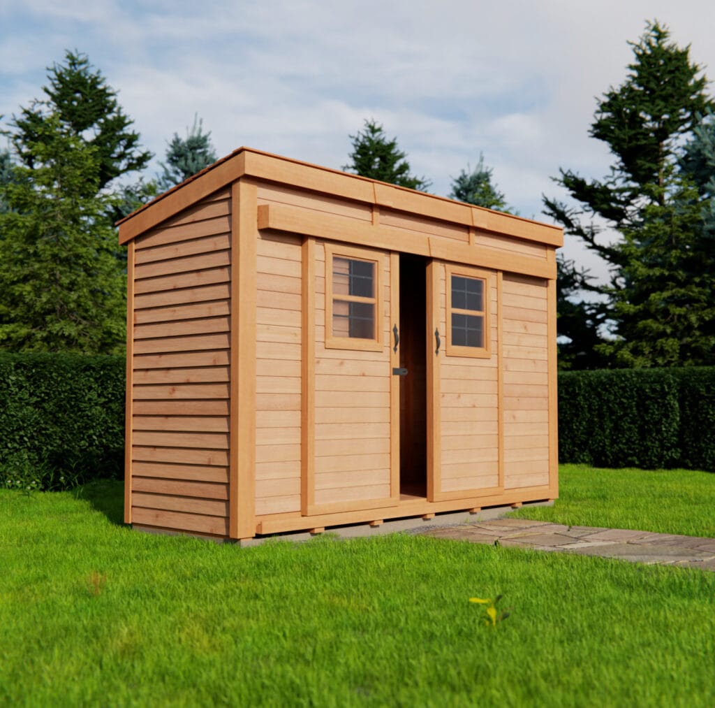 Organize with the 12x4 Low Back Slider Storage Shed