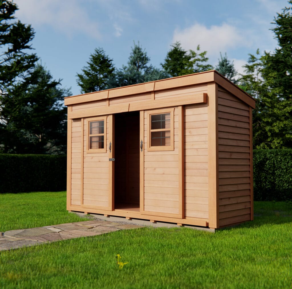 Organize with the 12x4 Low Back Slider Storage Shed