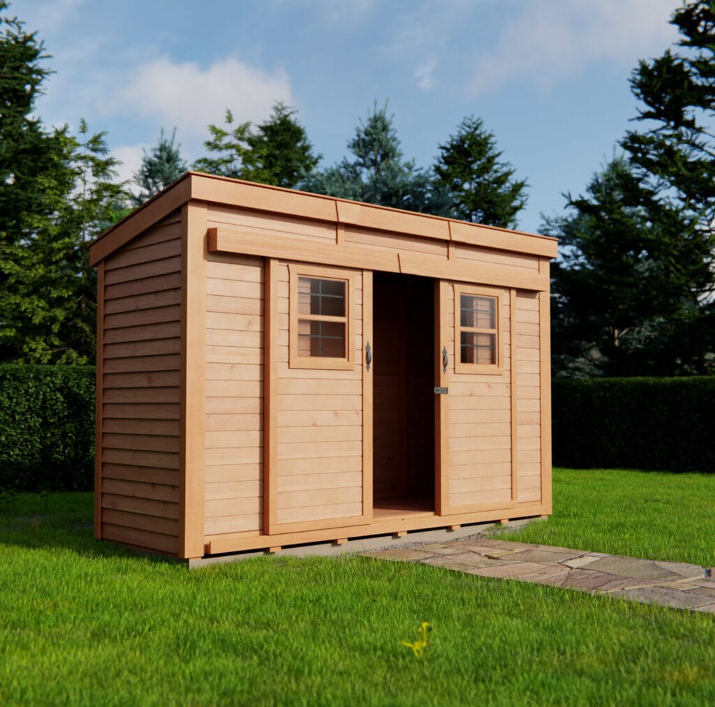 Organize with the 12x4 Low Back Slider Storage Shed