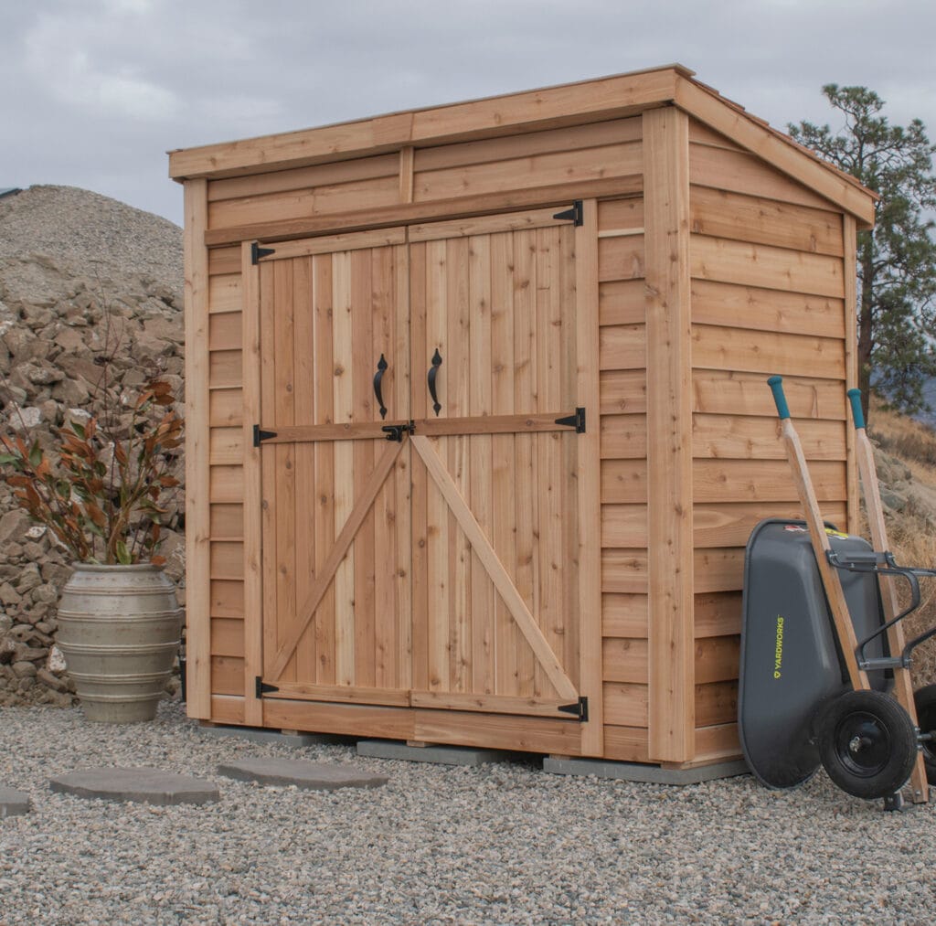 Maximize Space with Cedar SpaceSaver Lean-To Shed