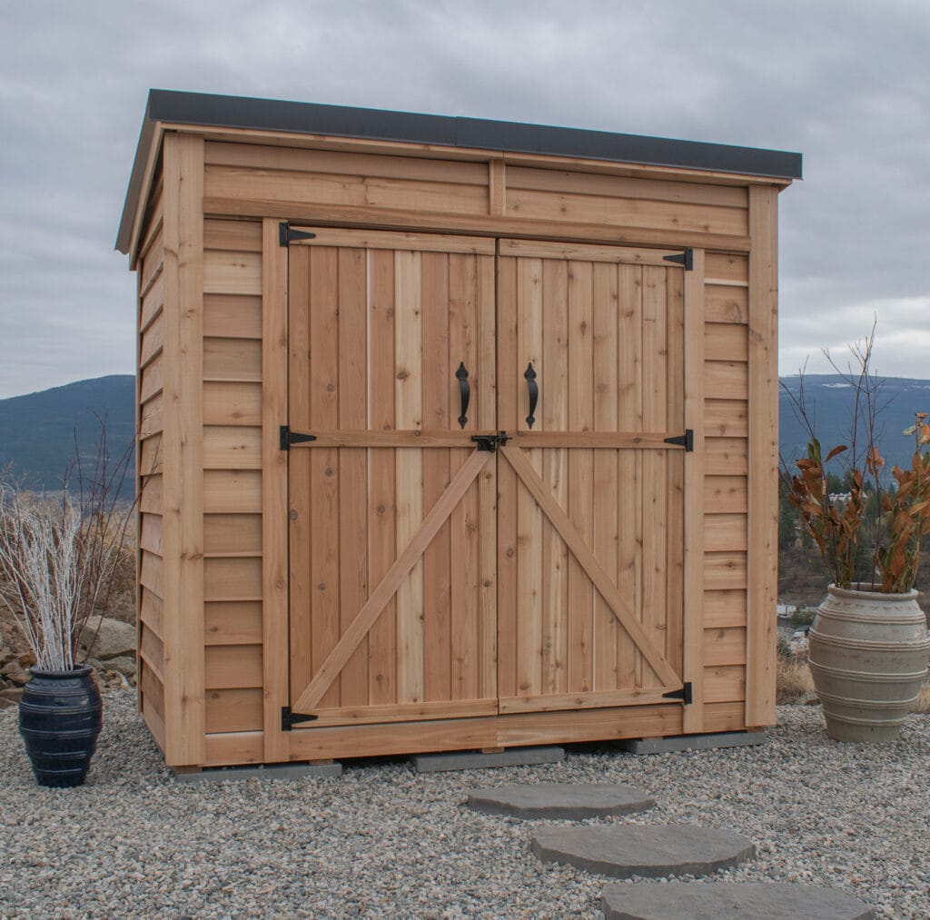Maximize Space with Cedar SpaceSaver Lean-To Shed