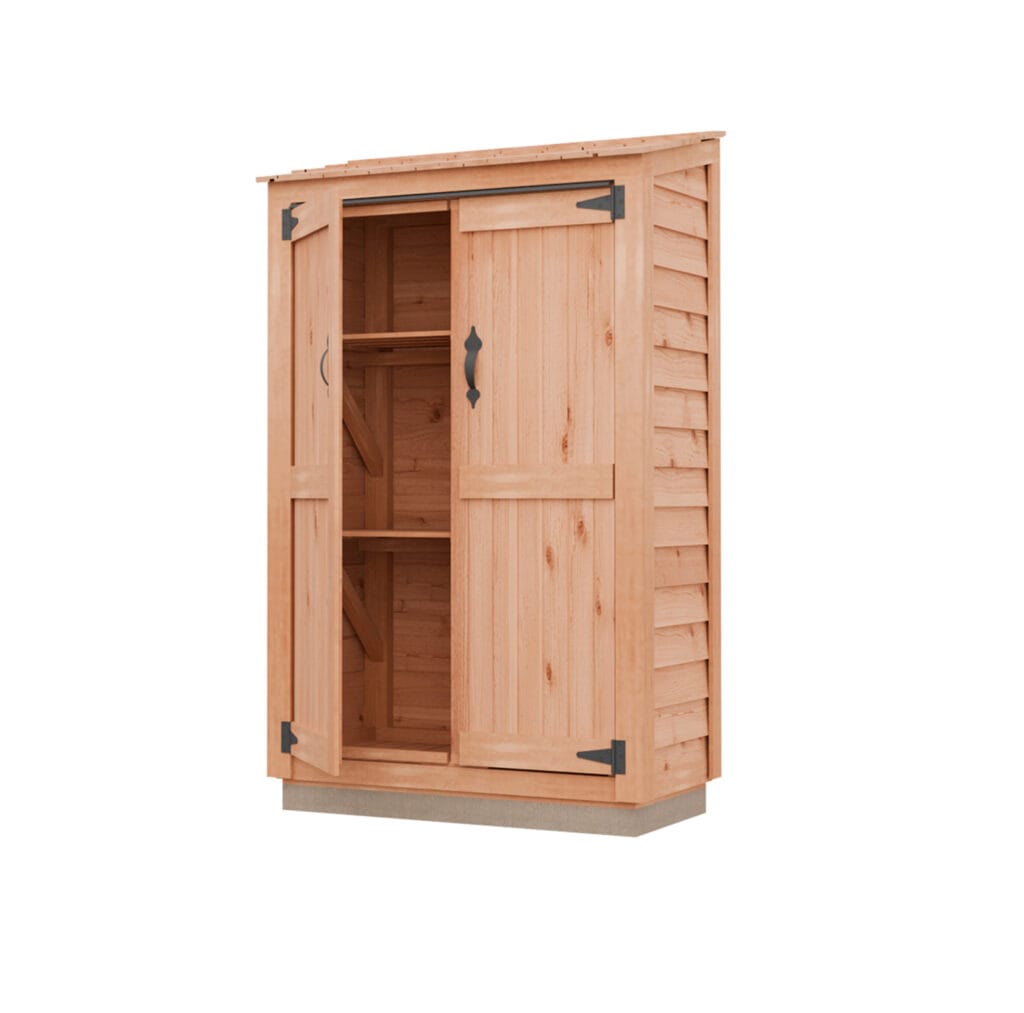 4x2 Western Red Cedar Garden Shed – Compact Outdoor Storage